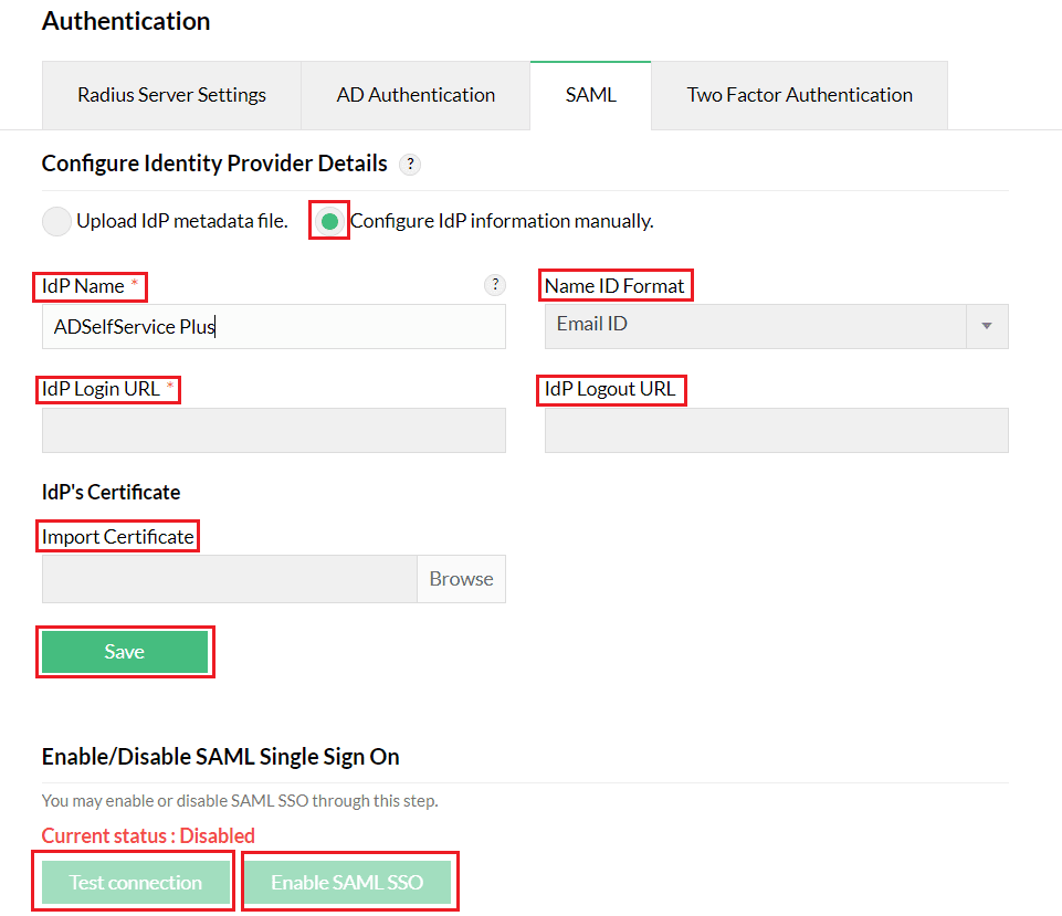 Configuring SAML SSO for ManageEngine Network Configuration Manager